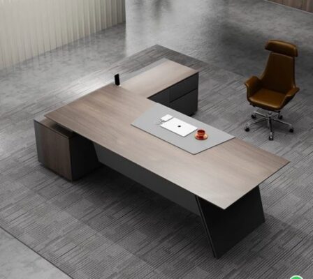 Executive Table Evt-21 | Extra-Large Desk w/ Sliding Cabinet