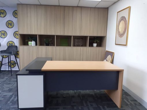 Executive Table Est-19 | Custom Desk w/ Soft-Close Drawers