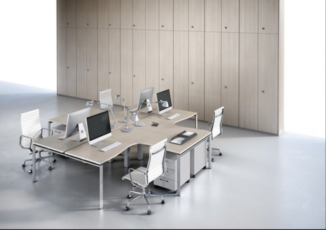 Workstation Av-05 | Custom 4-Person L-Shape Workstation Manila