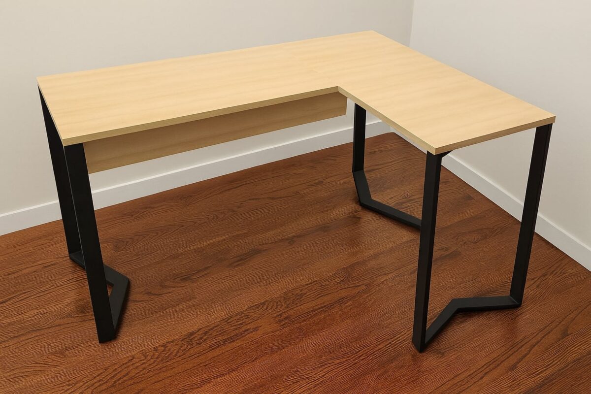Office Table Aoq-06 | Custom L-Shape Desk with Side Table Manila